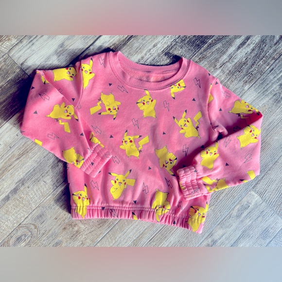 Pokemon | Shirts & Tops | Girls Fun Salmon Pink Playful Pikachu Pokmon ...